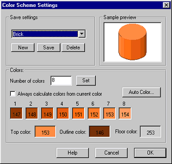 Color Schemes dialog box